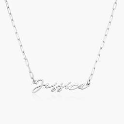 Coco Name Link Necklace - Silver - Oak & Luna