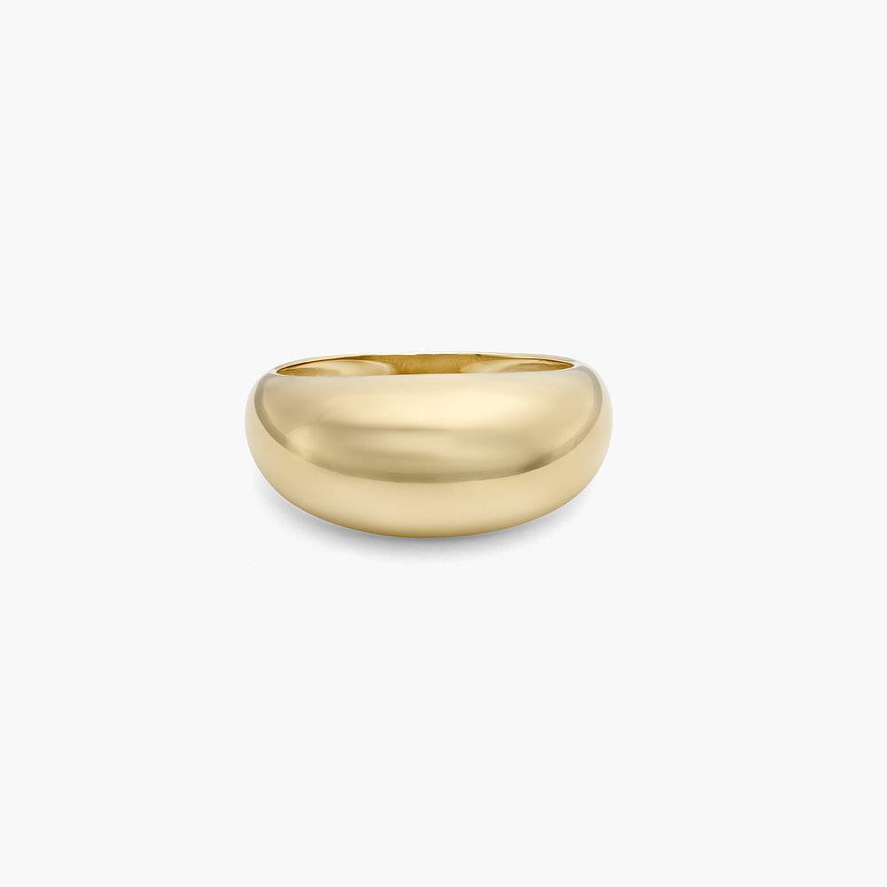 Dome Ring - 10K Solid Gold - Oak & Luna