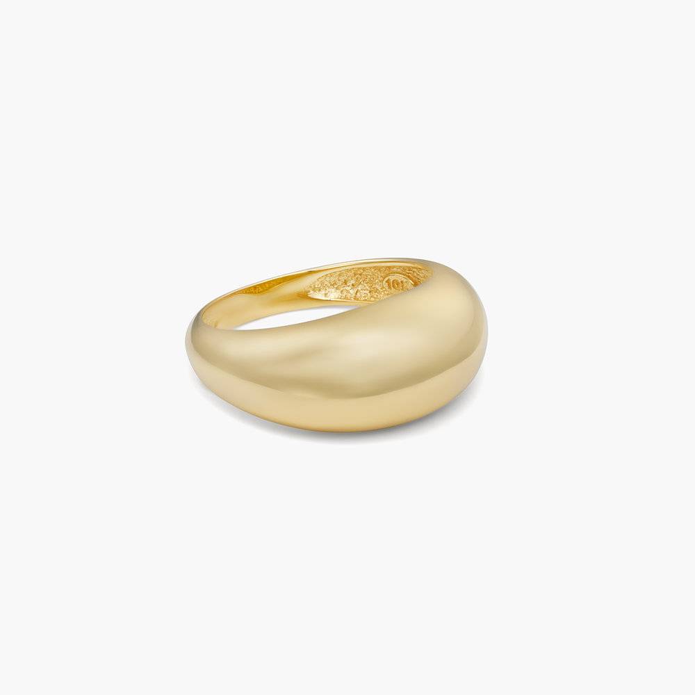 Dome Ring - 10K Solid Gold - Oak & Luna