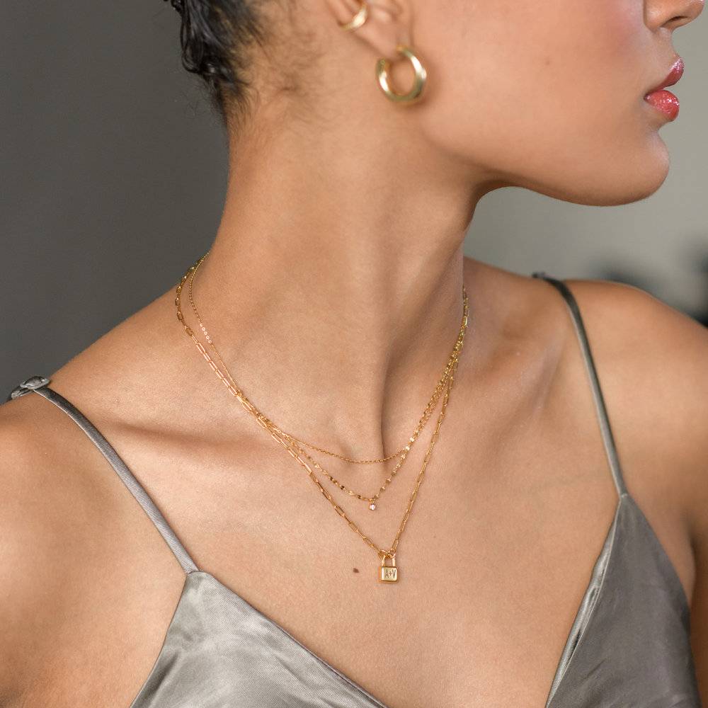 Double Chain Necklace - Gold Plating - Oak & Luna