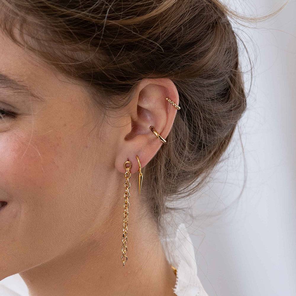 Ear Cuff Cartilage Hoop Earrings - Gold Plated - Oak & Luna