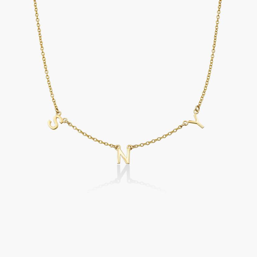 Inez Initial Necklace - 14K Solid Gold - Oak & Luna