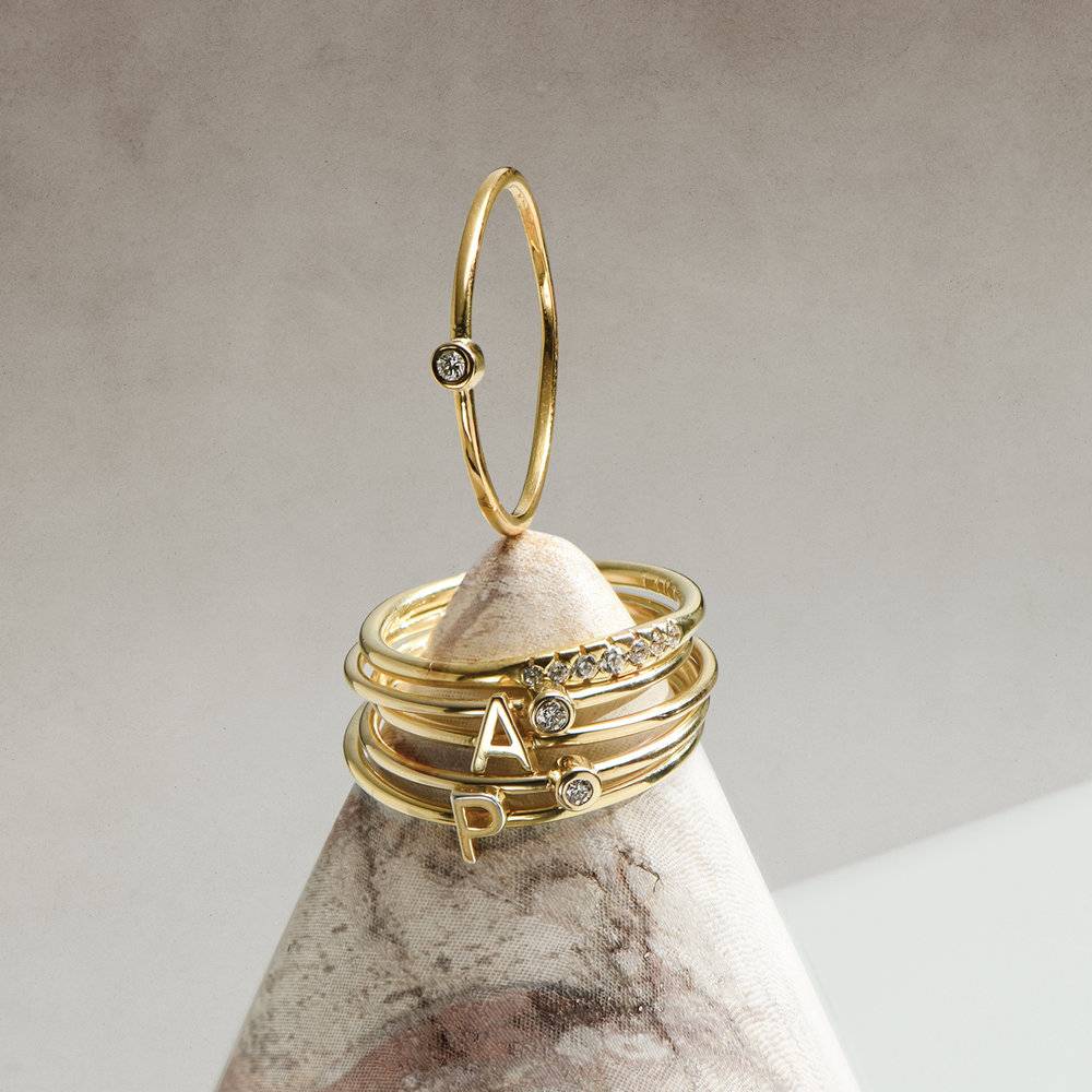 Initial Rings | Letter Rings in Gold & Silver - Oak & Luna