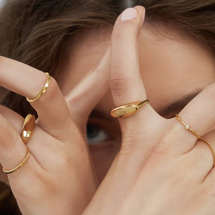 Laney Ring - Gold Vermeil - Oak & Luna