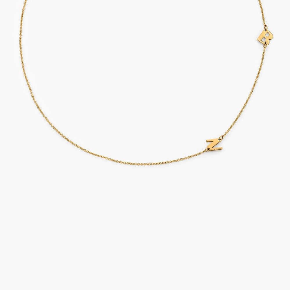 Mini Initial Choker Necklace - 14K Solid Gold - Oak & Luna