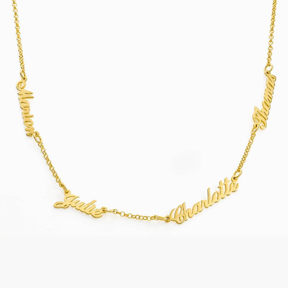Multiple Name Necklace - Gold Vermeil - Oak & Luna