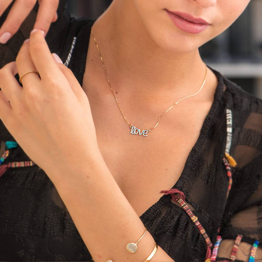 Pixie Name Necklace - 14K Solid Gold - Oak & Luna