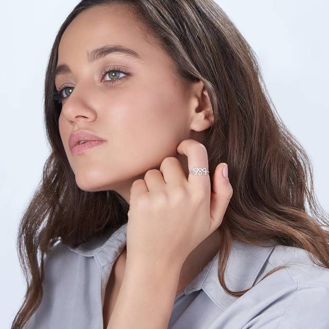 Pixie Name Ring - Silver - Oak & Luna