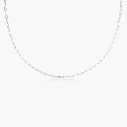 Half Gourmette & Half Link Chain Necklace - Silver - Oak & Luna