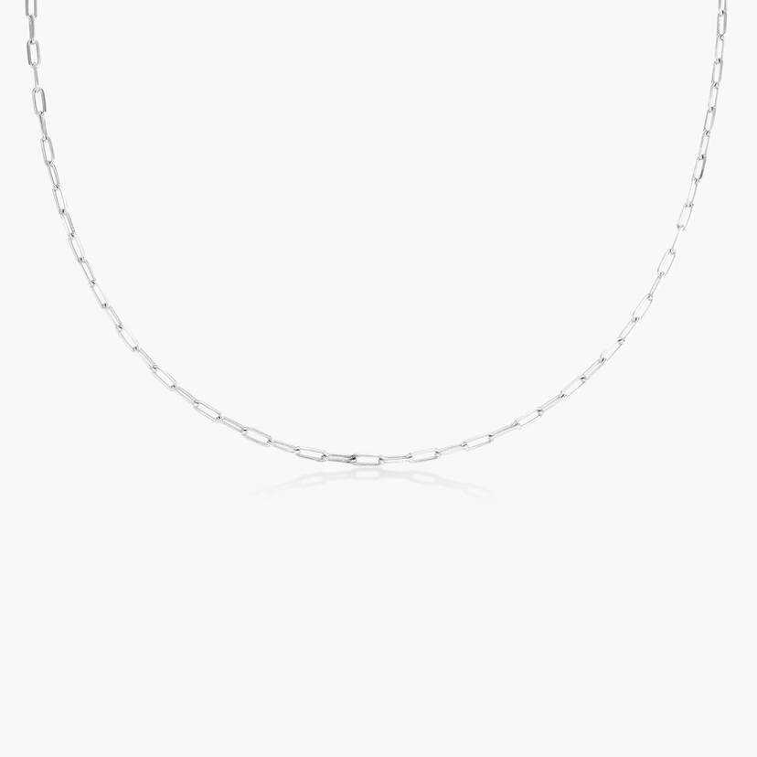 Half Gourmette & Half Link Chain Necklace - Silver - Oak & Luna