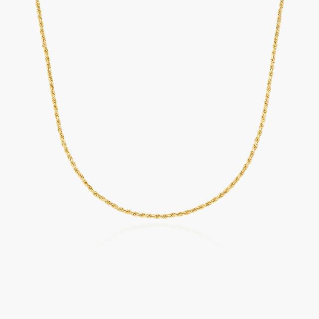 Rope Chain Necklace - Gold Vermeil - Oak & Luna