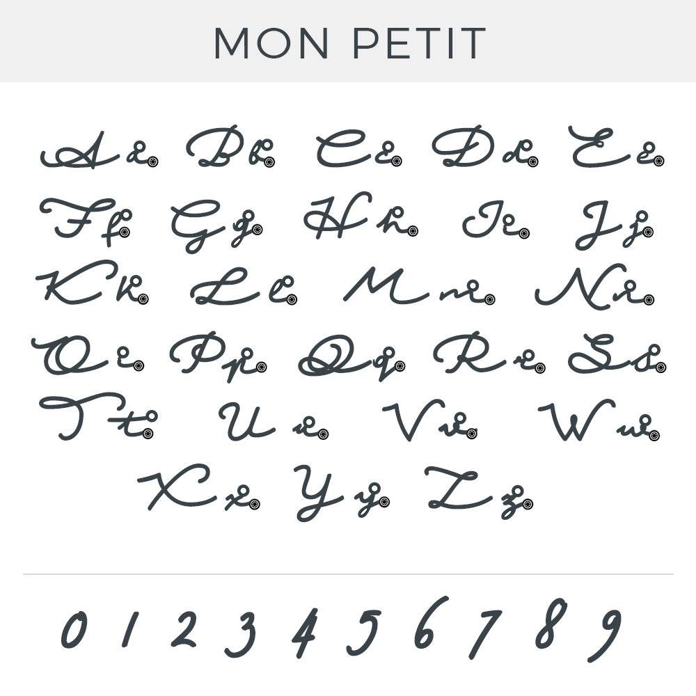 Mon Petit Name Necklace With 0.2 Ct Heart Diamond Shape - Gold Vermeil ...