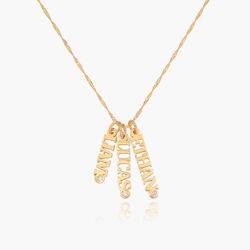Singapore Chain Name Necklace with Diamonds - Vermeil - Oak & Luna