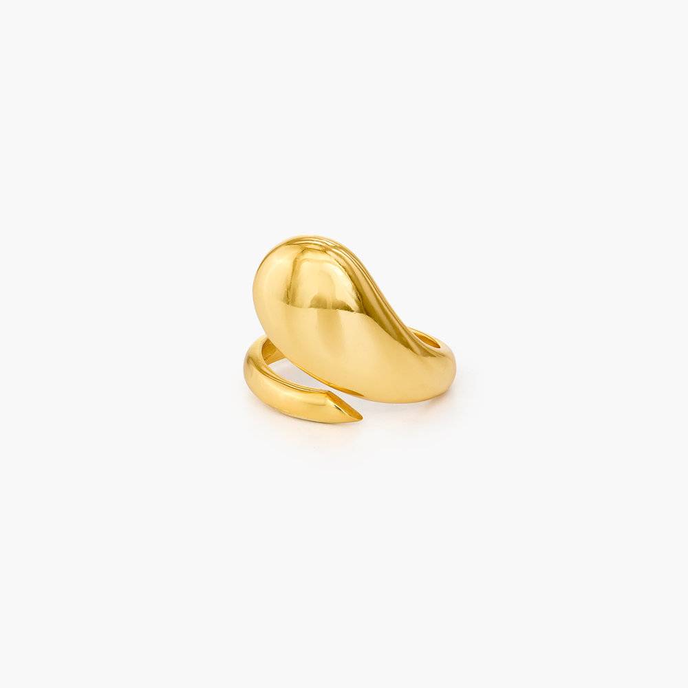 Tear Drop Open Statement Ring - Gold Plated - Oak & Luna