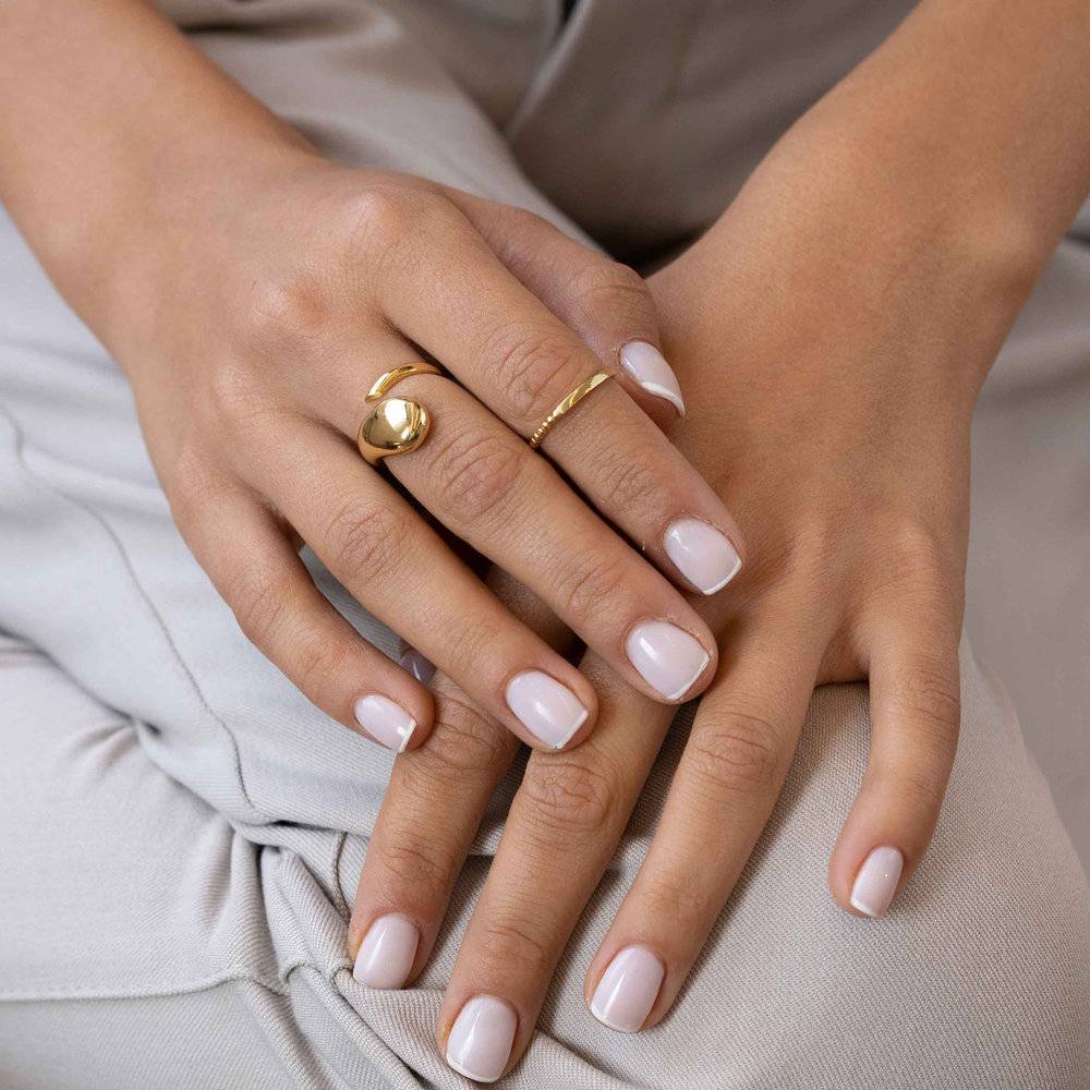 Tear Drop Open Statement Ring - Gold Plated - Oak & Luna