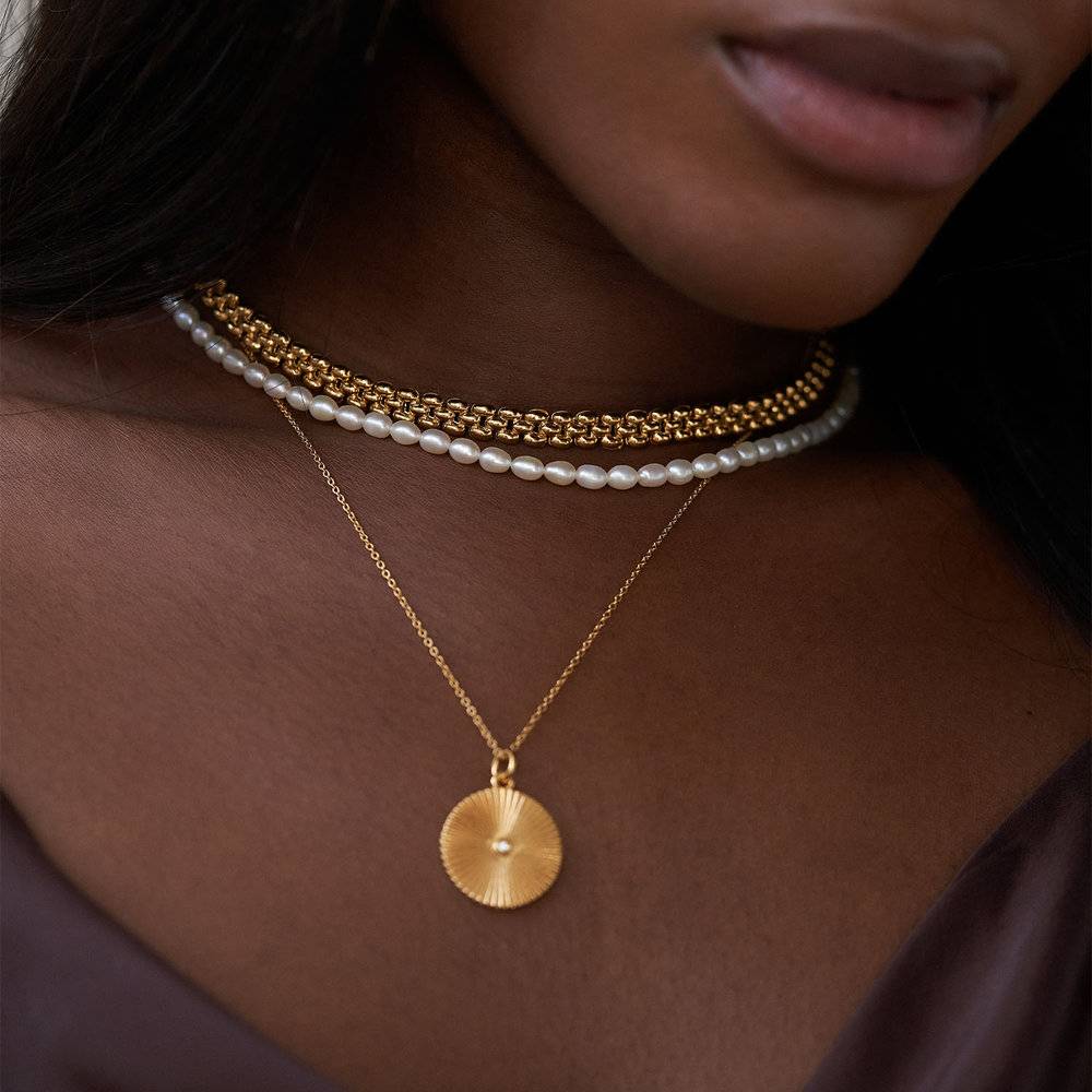 Texture Chain Necklace - Gold Vermeil - Oak & Luna