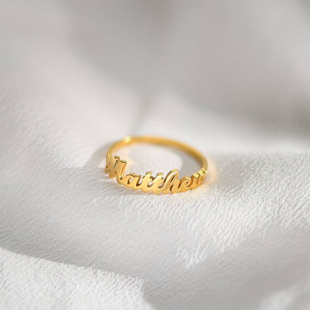 The One Name Ring - Gold Vermeil - Oak & Luna