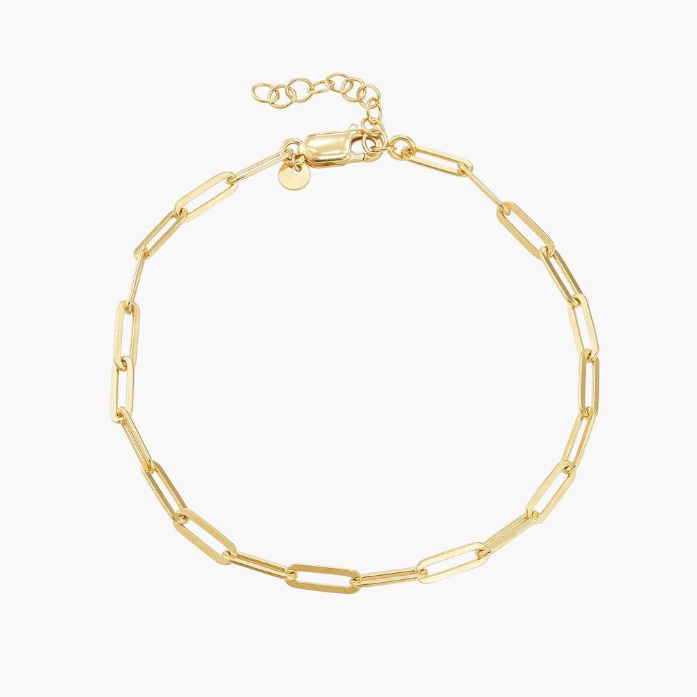 Engraved Compass Bracelet with Diamond - Gold Vermeil - Oak & Luna
