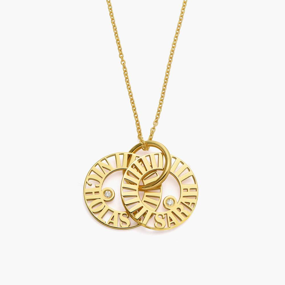 Tokens of Love Necklace with Diamond - Gold Vermeil - Oak & Luna