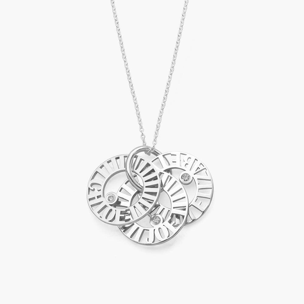 Tokens of Love Necklace with Diamond - Silver - Oak & Luna