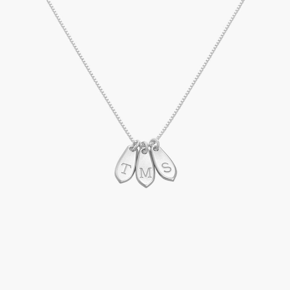 Willow Drop Initial Necklace - Silver - Oak & Luna