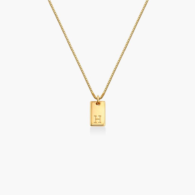 Willow Tag Initial Necklace - Gold Plated - Oak & Luna